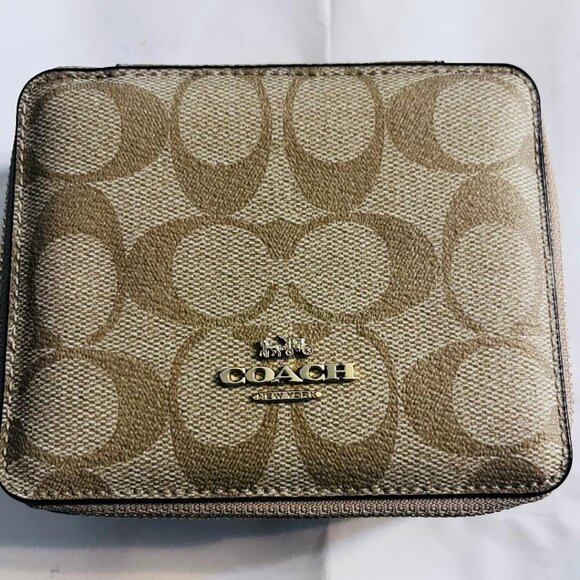 Coach | Accessories | Coach Signature Leather Travel Jewerly Organizer ...